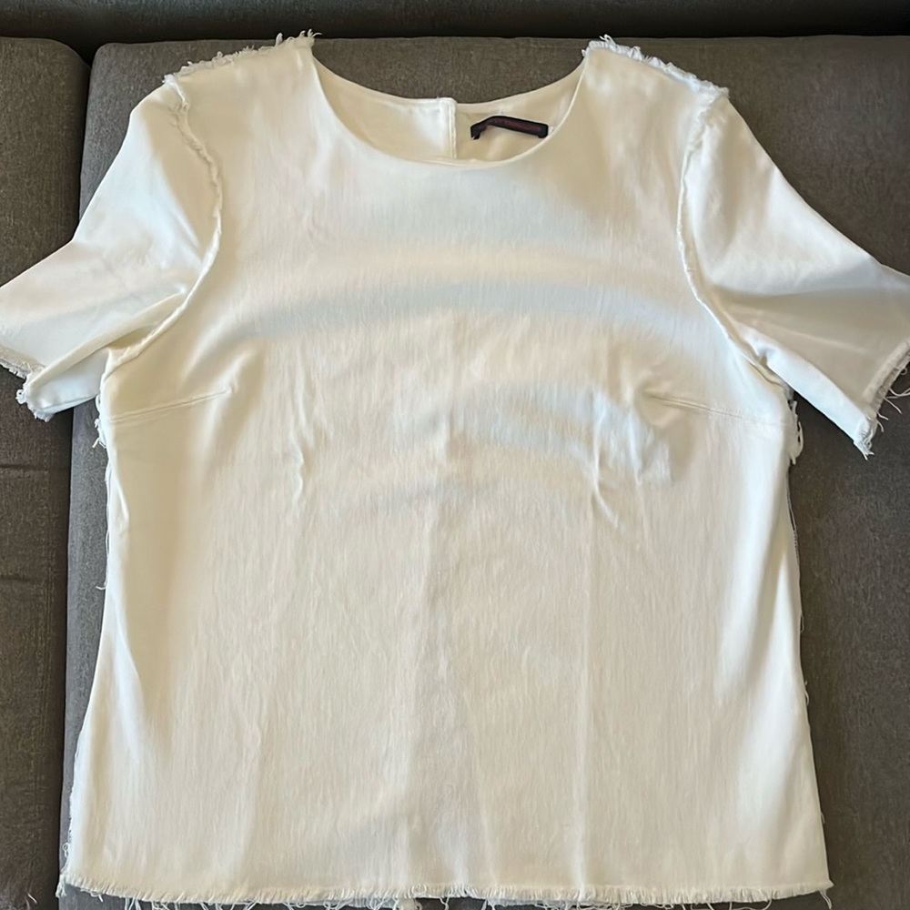 Harvey Faircloth White Distressed Top - Gem